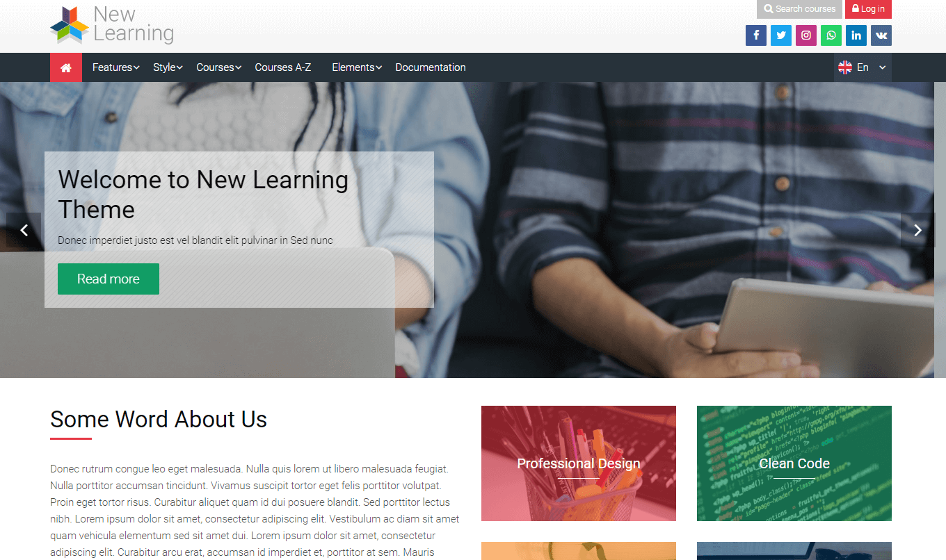 New Learning Theme vs. Edwiser RemUI - Edwiser
